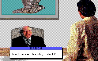 Screenshot of David Wolf: Secret Agent (DOS, 1989) - MobyGames