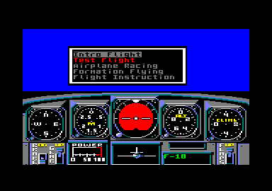 Screenshot of Chuck Yeager's Advanced Flight Simulator (Amstrad CPC ...