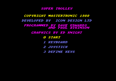 Screenshot of Super Trolley (Amstrad CPC, 1988) - MobyGames
