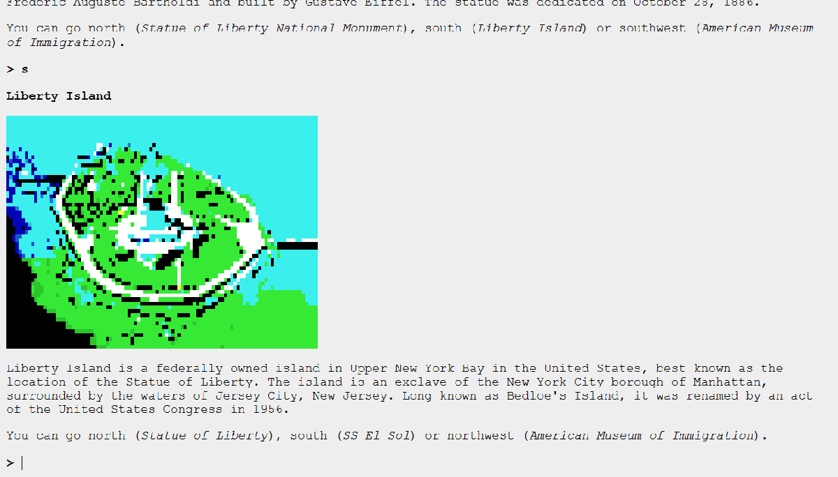 Screenshot of Wikipedia: The Text Adventure (Browser, 2017) - MobyGames
