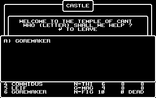 Screenshot of Wizardry: Proving Grounds of the Mad Overlord (Commodore ...