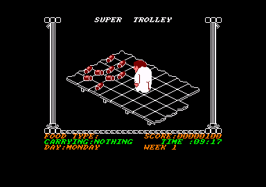 Screenshot of Super Trolley (Amstrad CPC, 1988) - MobyGames