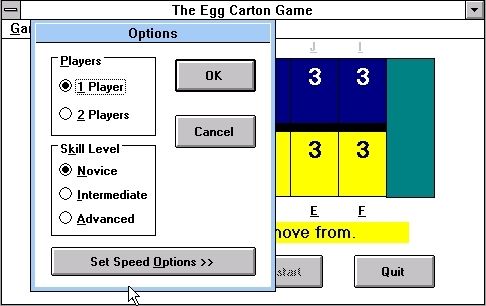 Screenshot of The Egg Carton Game (Windows 3.x, 1992) - MobyGames