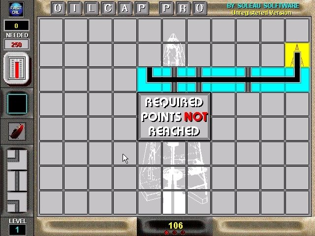 Screenshot of Oilcap Pro (Windows 3.x, 1996) - MobyGames