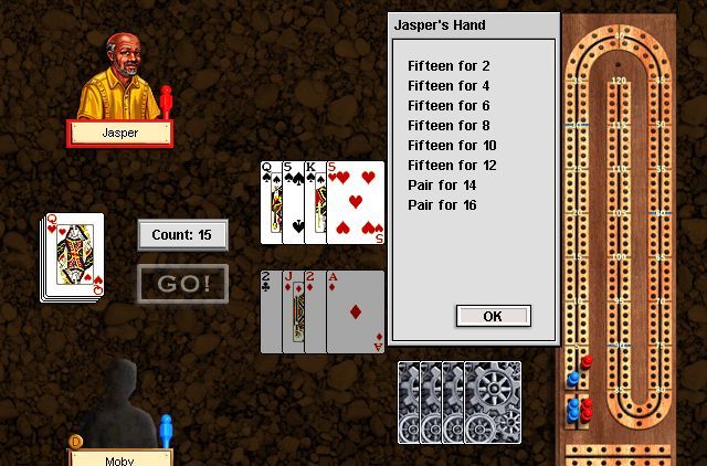 Screenshot of Hoyle Backgammon & Cribbage (Windows, 1999) - MobyGames