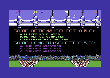 Screenshot of Touchdown Football (Commodore 64, 1984) - MobyGames