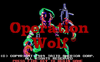 Screenshot of Operation Wolf (DOS, 1987) - MobyGames