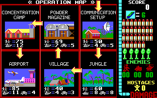 Screenshot of Operation Wolf (DOS, 1987) - MobyGames