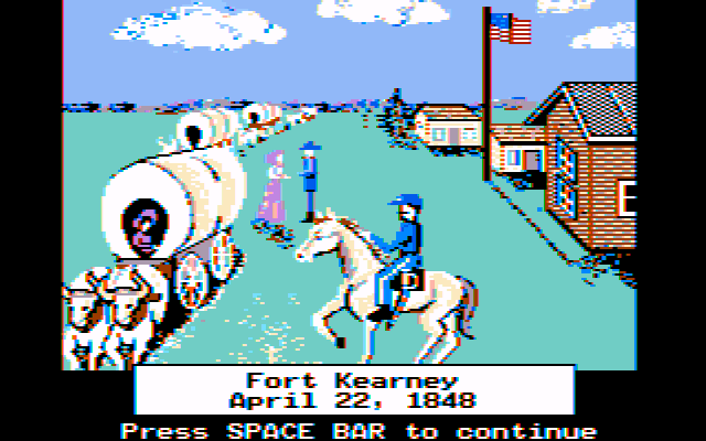 Screenshot of The Oregon Trail (DOS, 1985) - MobyGames