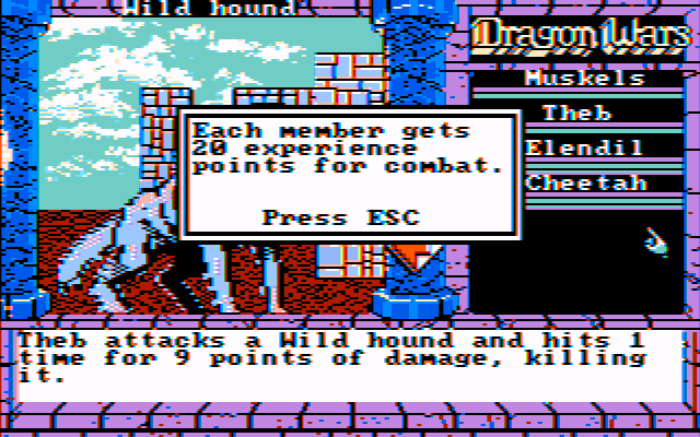 Screenshot of Dragon Wars (DOS, 1989) - MobyGames