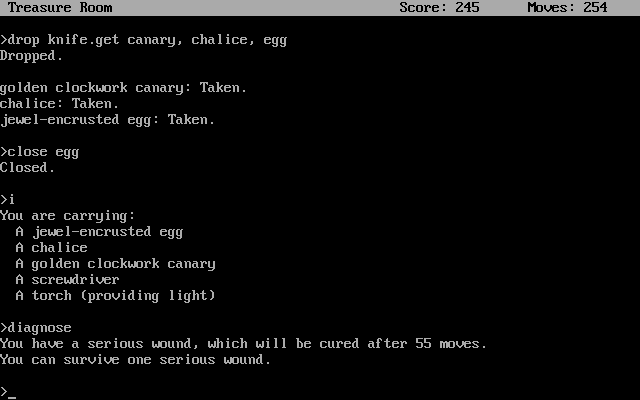 Screenshot of Zork: The Great Underground Empire (DOS, 1980) - MobyGames