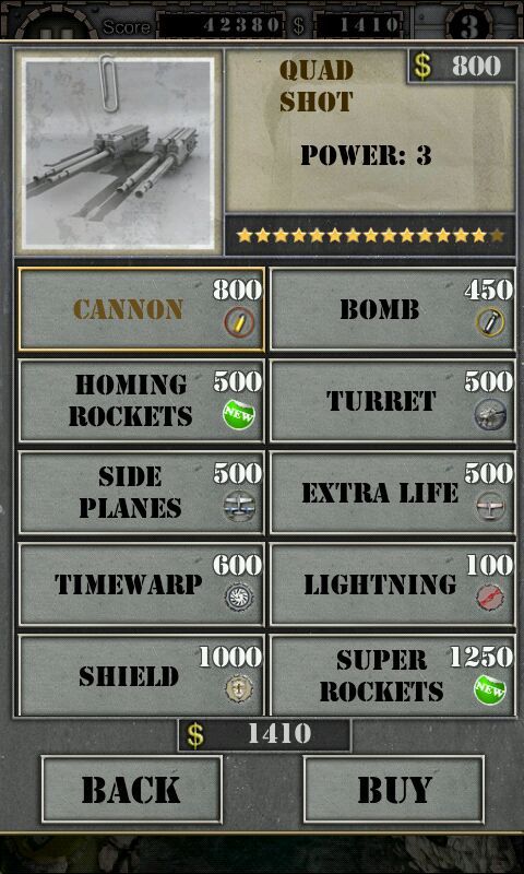 Screenshot of Air Attack (Android, 2010) - MobyGames