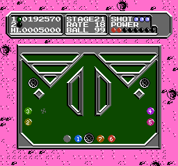 Screenshot of Lunar Pool (NES, 1985) - MobyGames