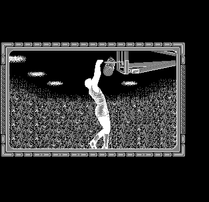 Screenshot of Double Dribble (DOS, 1986) - MobyGames