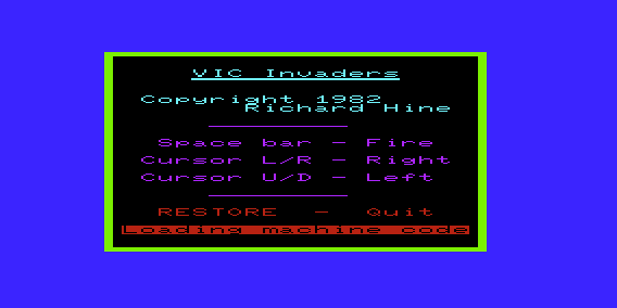 VIC Invaders (1982) - MobyGames