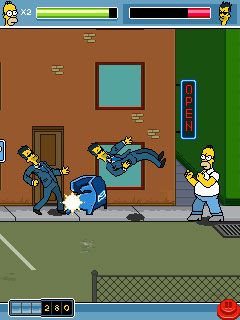 Screenshot of The Simpsons Arcade (J2ME, 2009) - MobyGames