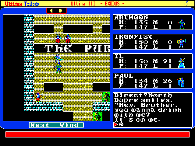 Screenshot of Ultima Trilogy: I ♦ II ♦ III (FM Towns, 1989) - MobyGames