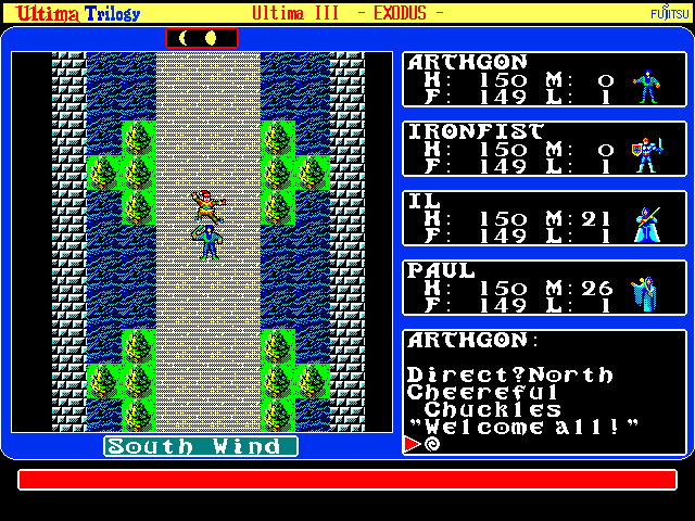 Screenshot of Ultima Trilogy: I ♦ II ♦ III (FM Towns, 1989) - MobyGames