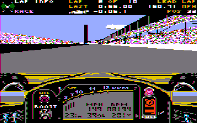 Screenshot of Indianapolis 500: The Simulation (DOS, 1989) - MobyGames