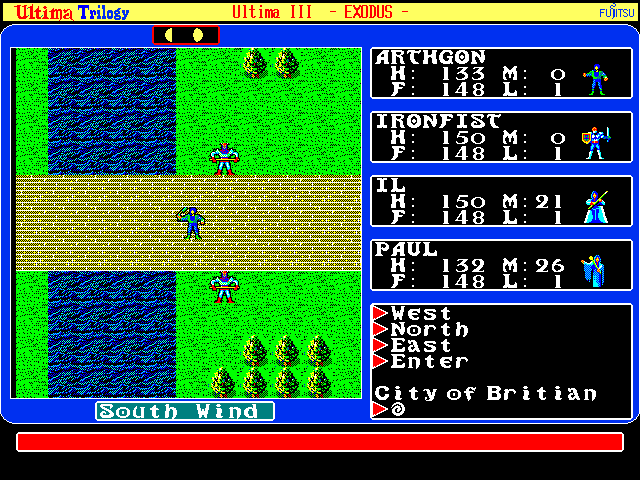Screenshot of Ultima Trilogy: I ♦ II ♦ III (FM Towns, 1989) - MobyGames