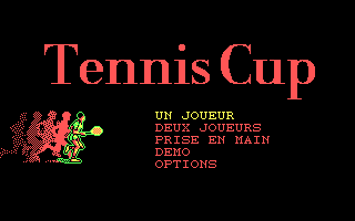 Screenshot of Tennis Cup (DOS, 1990) - MobyGames