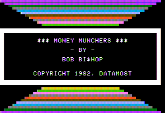 Screenshot of Money Munchers (Apple II, 1982) - MobyGames
