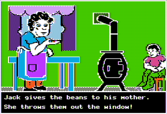 Screenshot of Jack and the Beanstalk (Apple II, 1985) - MobyGames