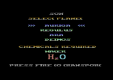 Screenshot of Orion (Commodore 64, 1988) - MobyGames