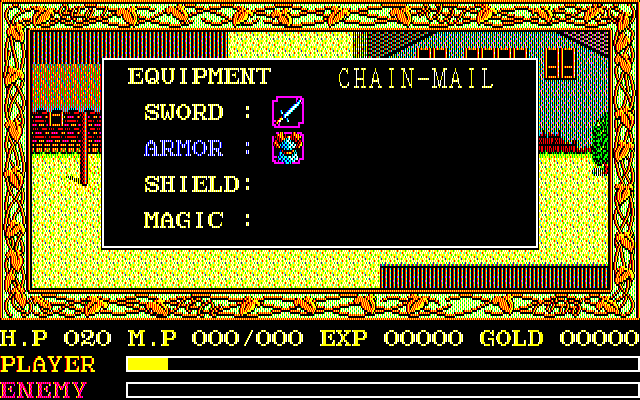 Screenshot of Ys II: Ancient Ys Vanished - The Final Chapter (FM-7, 1988) - MobyGames
