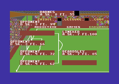 Screenshot of Football Manager 2 (Commodore 64, 1988) - MobyGames