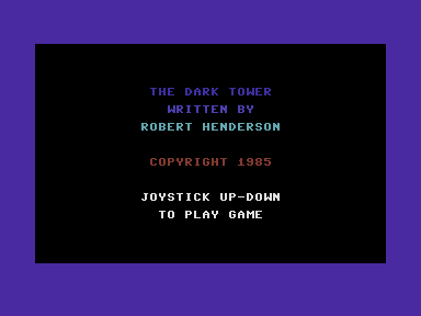 Screenshot of Dark Tower (Commodore 16, Plus/4, 1984) - MobyGames