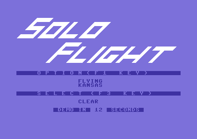 Screenshot of Solo Flight (Commodore 64, 1983) - MobyGames