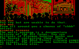Screenshot of Fahrenheit 451 (DOS, 1984) - MobyGames