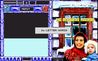Screenshot of Wordtris (DOS, 1991) - MobyGames