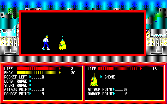 Screenshot of Lamia 1999 (PC-88, 1987) - MobyGames