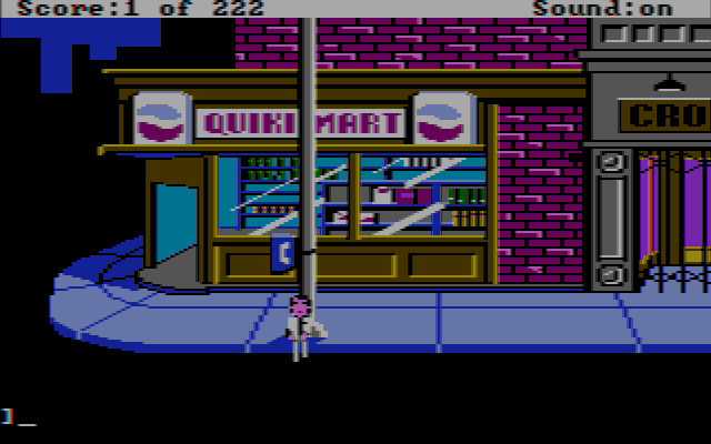 Screenshot of Leisure Suit Larry in the Land of the Lounge Lizards (DOS ...