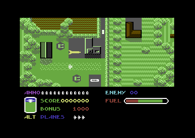Screenshot of Arcade Flight Simulator (Commodore 64, 1989) - MobyGames