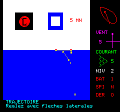 Screenshot of Challenge Voile (Oric, 1984) - MobyGames