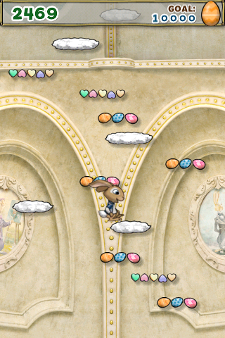 Screenshot of doodle jump: HOP The Movie (iPhone, 2011) - MobyGames