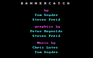 Screenshot of Bannercatch (PC Booter, 1984) - MobyGames