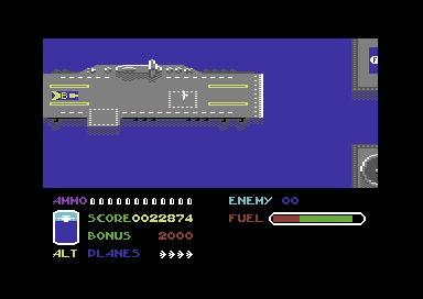 Screenshot of Arcade Flight Simulator (Commodore 64, 1989) - MobyGames