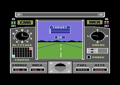 Screenshot of X-15 Alpha Mission (Commodore 64, 1987) - MobyGames