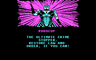 Screenshot of RoboCop (DOS, 1988) - MobyGames