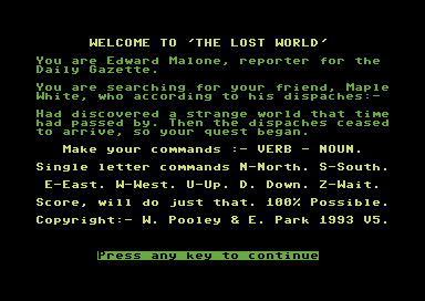 The Lost World (1993) - MobyGames