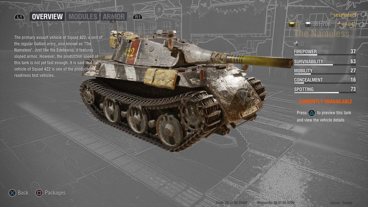 Screenshot of World of Tanks: The Nameless Loaded (PlayStation 4, 2017 ...