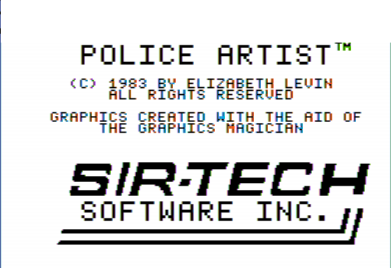 Police Artist (1983) - MobyGames