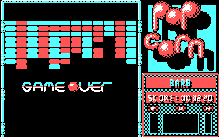 Screenshot of Popcorn (DOS, 1988) - MobyGames