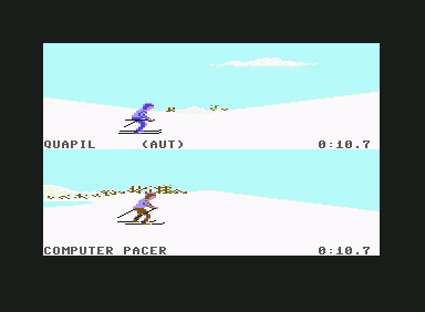 Screenshot of The Games: Winter Edition (Commodore 64, 1988) - MobyGames