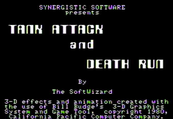 Tank Attack and Death Run (1980) - MobyGames