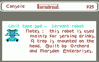 Screenshot of Paradroid (Commodore 64, 1985) - MobyGames